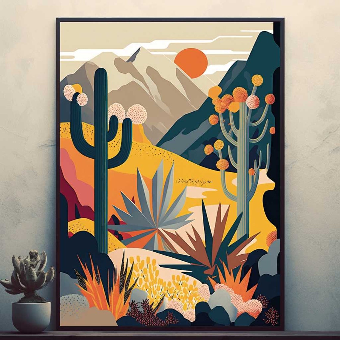 Abstract Sonoran Desert Beautiful Nature Posters Prints Wall Art Modern ...