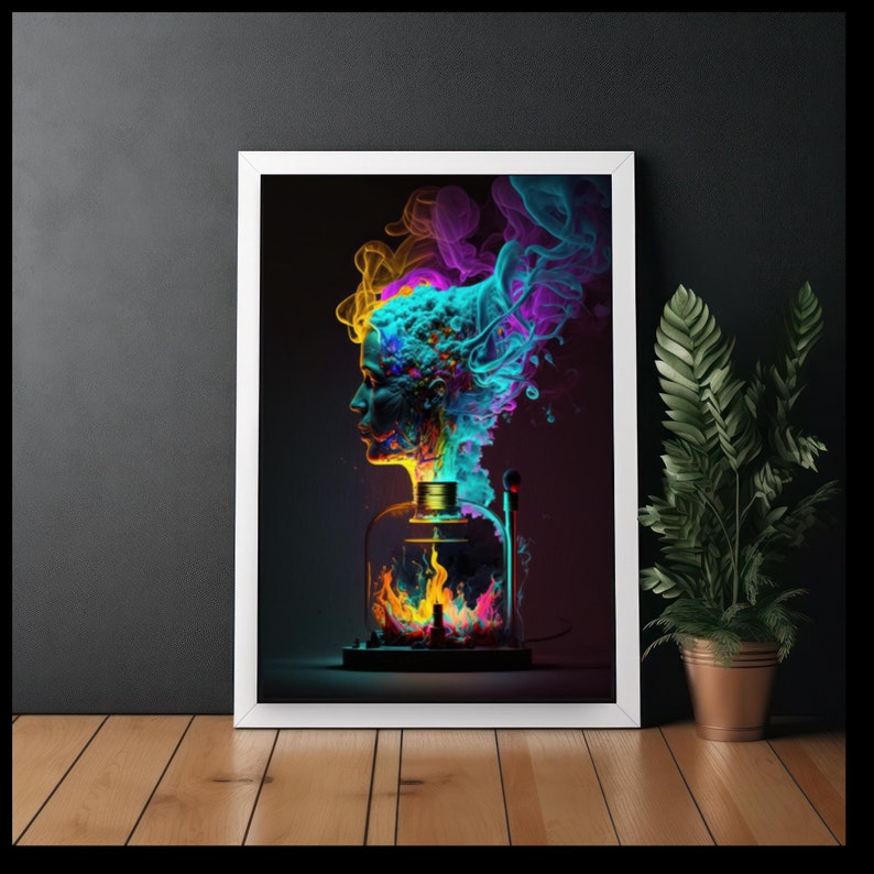 Magical Lamp Posters Prints Wall Art Modern Home Room Bar Decor ...