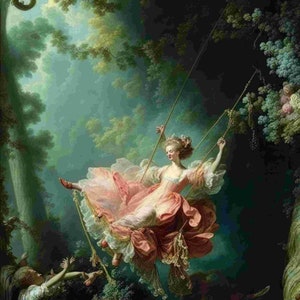 The Swing Posters Prints Wall Art Modern Home Room Bar Decor Painting ...