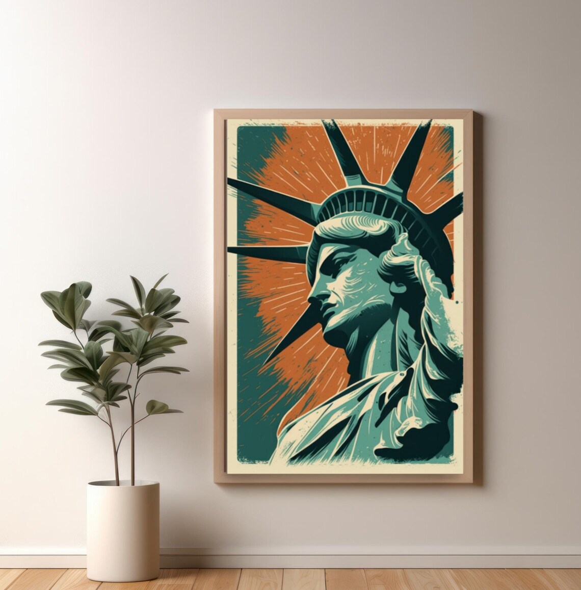 Statue of Liberty Travel Poster Posters Prints Wall Art Modern Home ...