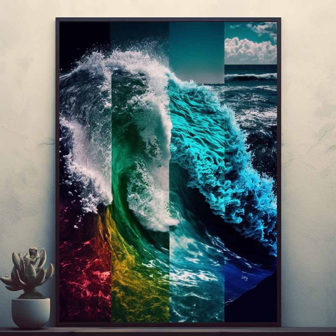 Splash Posters Prints Wall Art Modern Home Room Bar Decor Painting ...