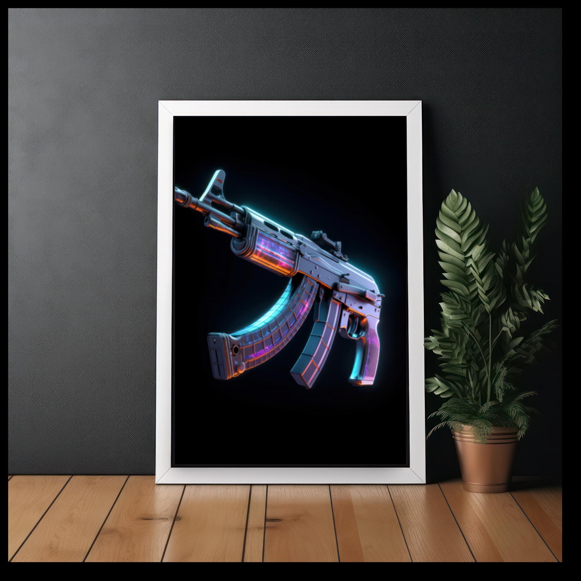 AK47 Posters Prints Wall Art Modern Home Room Bar Decor Painting ...