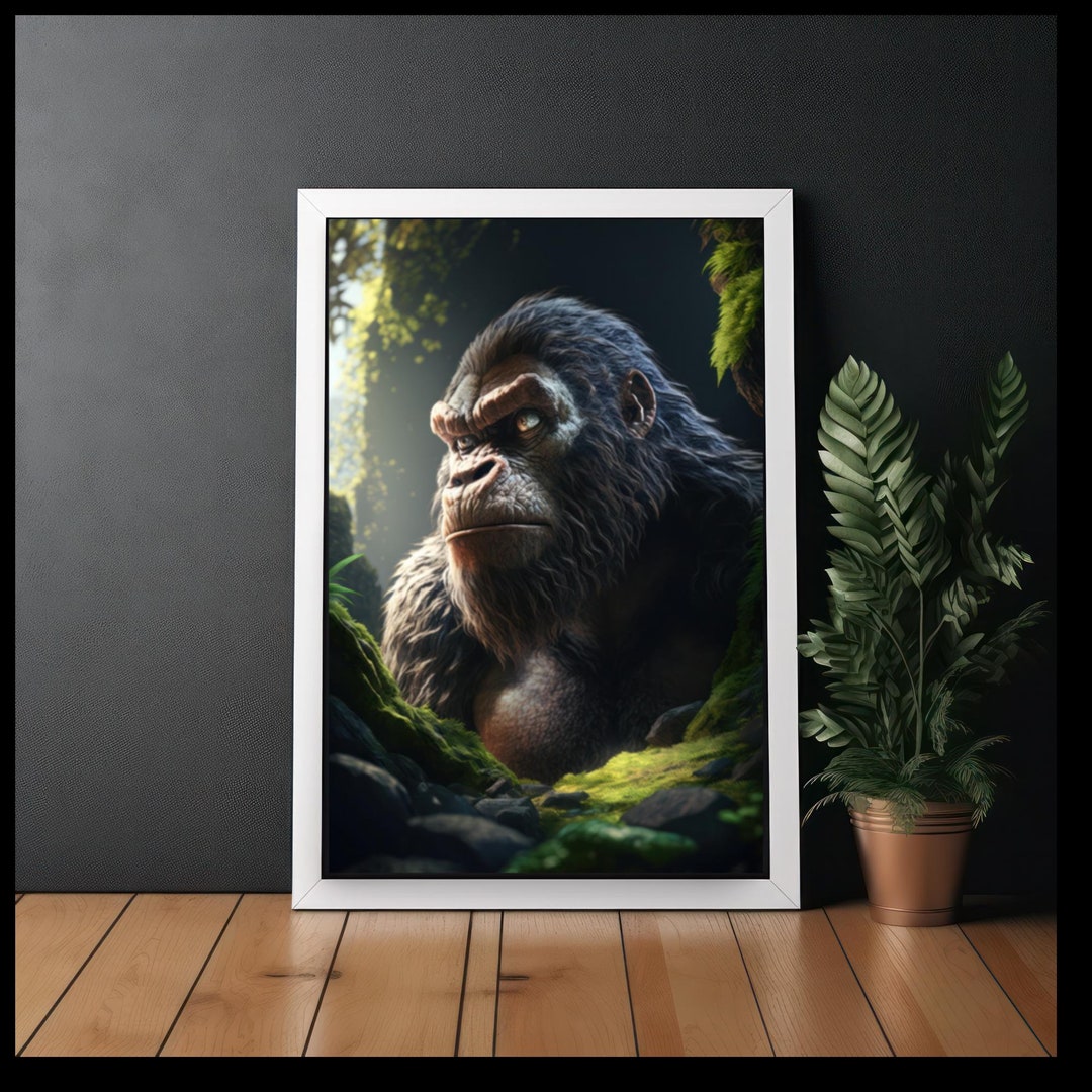 Gorilla Posters Prints Wall Art Modern Home Room Bar Decor Painting ...