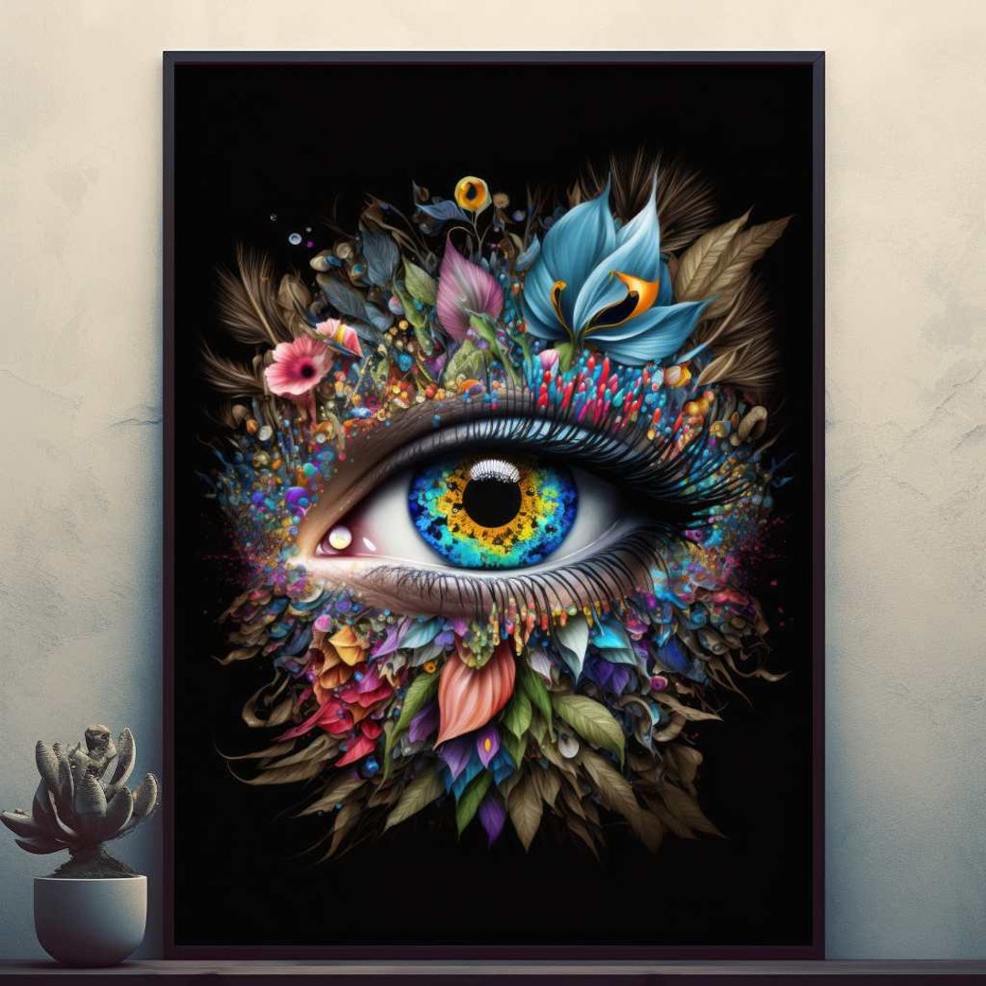 Psychedelic Eye Posters Prints Wall Art Modern Home Room Bar Decor ...