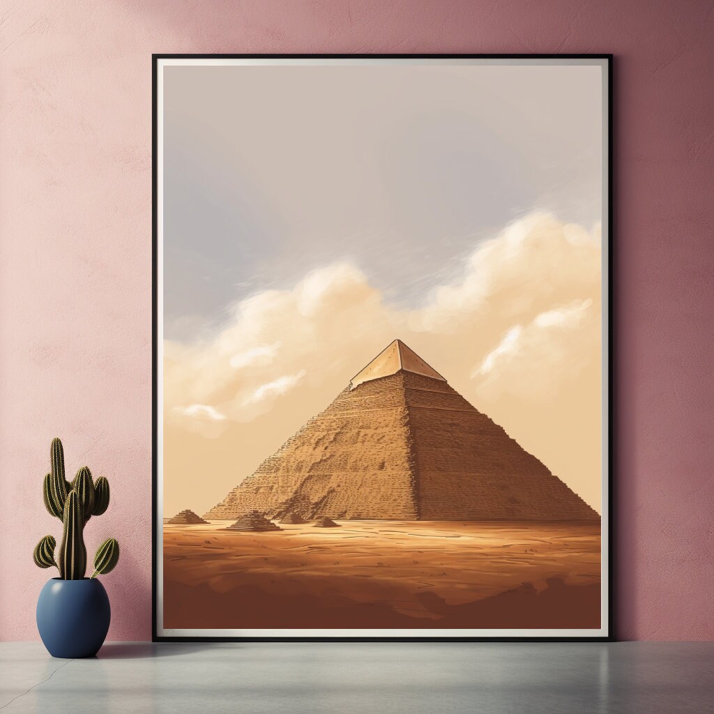 Pyramid of Giza Travel Poster Posters Prints Wall Art Modern Home Room ...