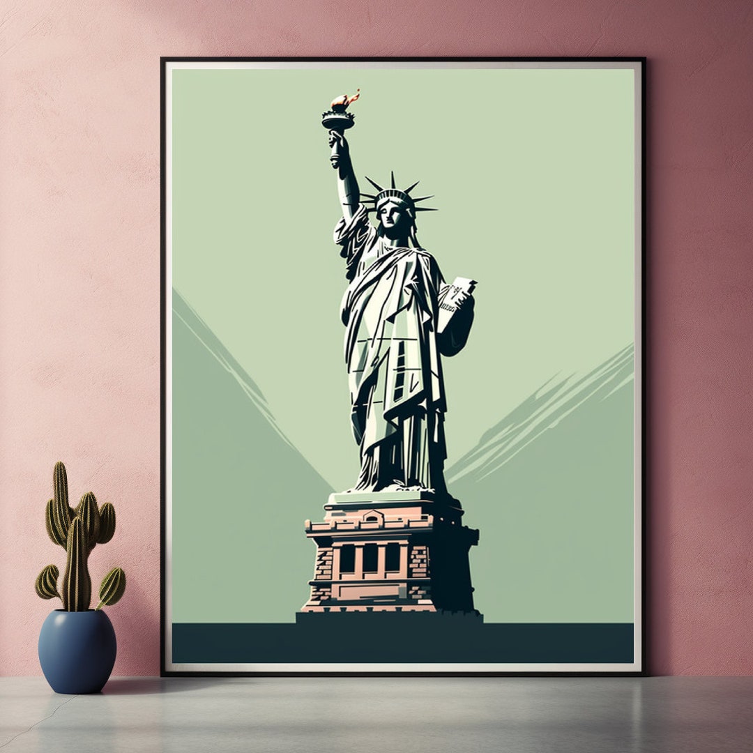 Statue of Liberty Travel Poster Posters Prints Wall Art Modern Home ...
