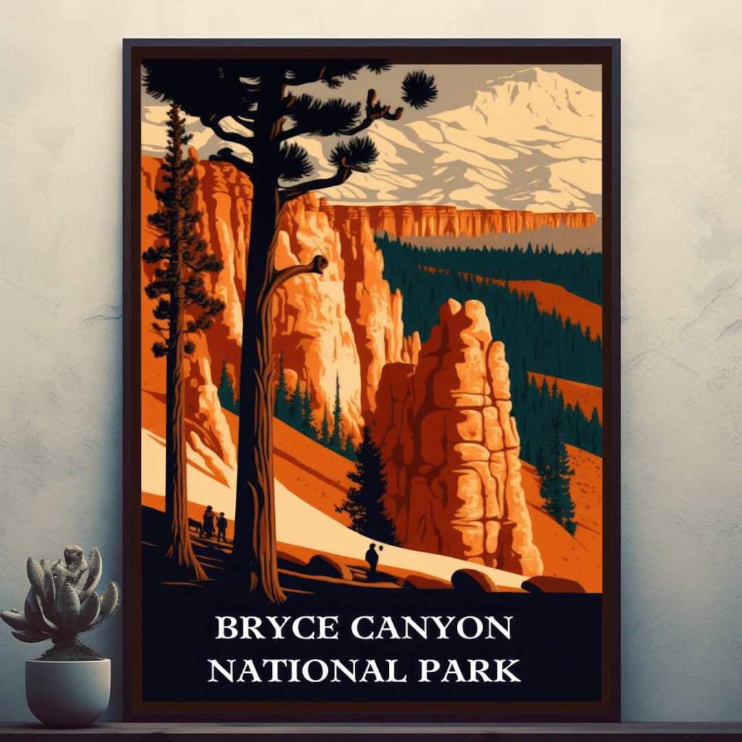 Bryce Canyon National Park Travel Poster Posters Prints Wall Art Modern ...