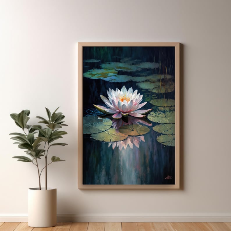 Water Lilly Beautiful Nature Posters Prints Wall Art Modern Home Room ...