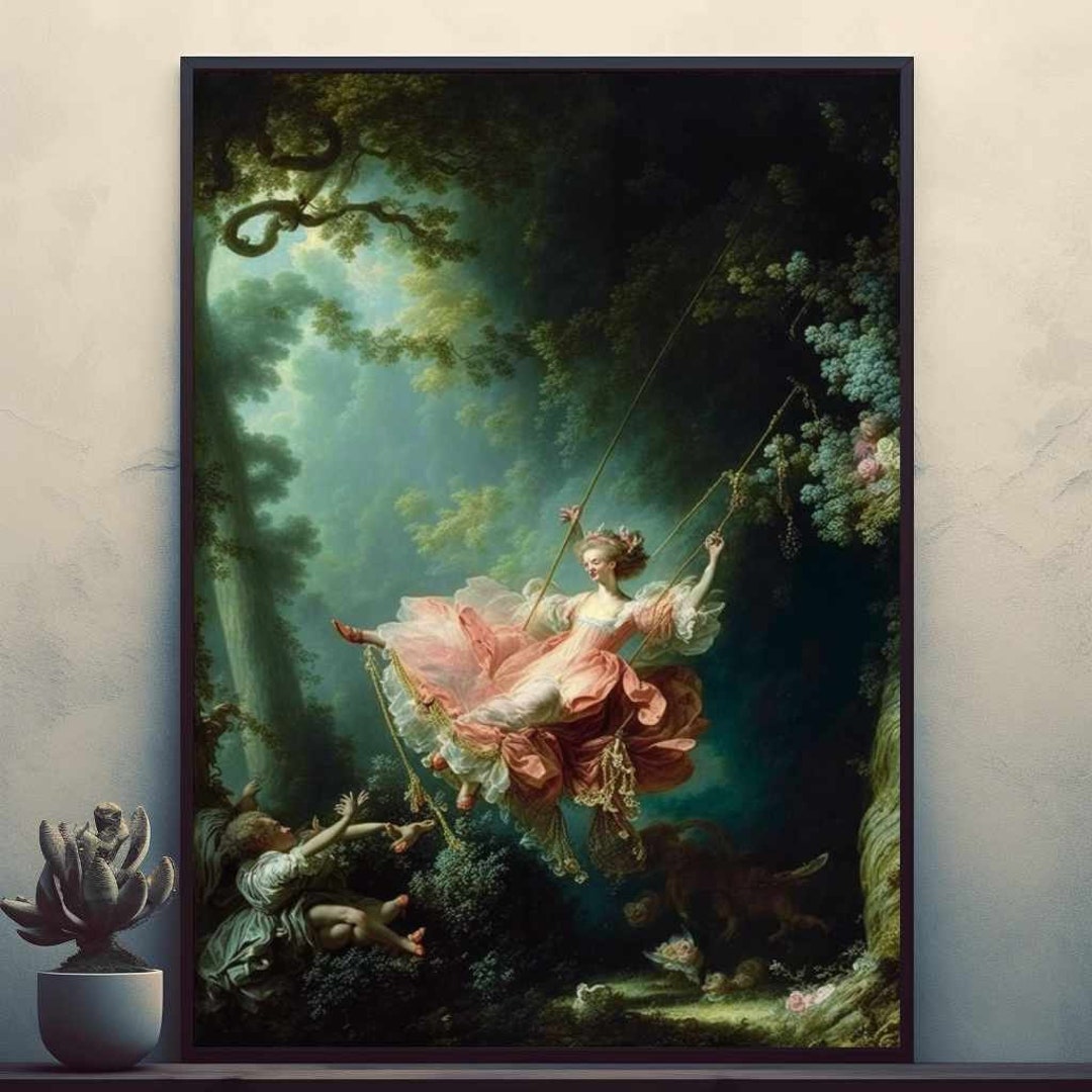 The Swing Posters Prints Wall Art Modern Home Room Bar Decor Painting ...