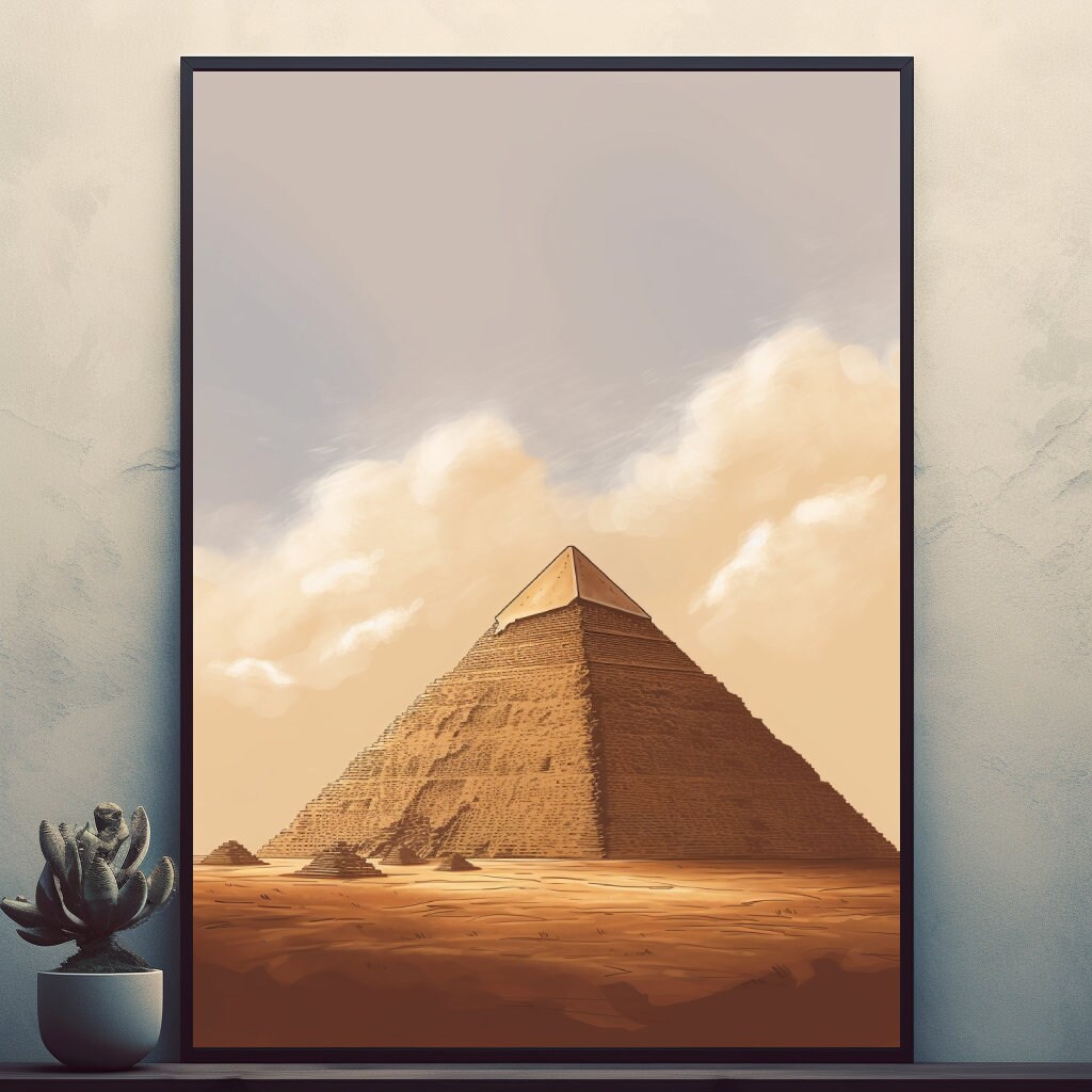Pyramid of Giza Travel Poster Posters Prints Wall Art Modern Home Room ...