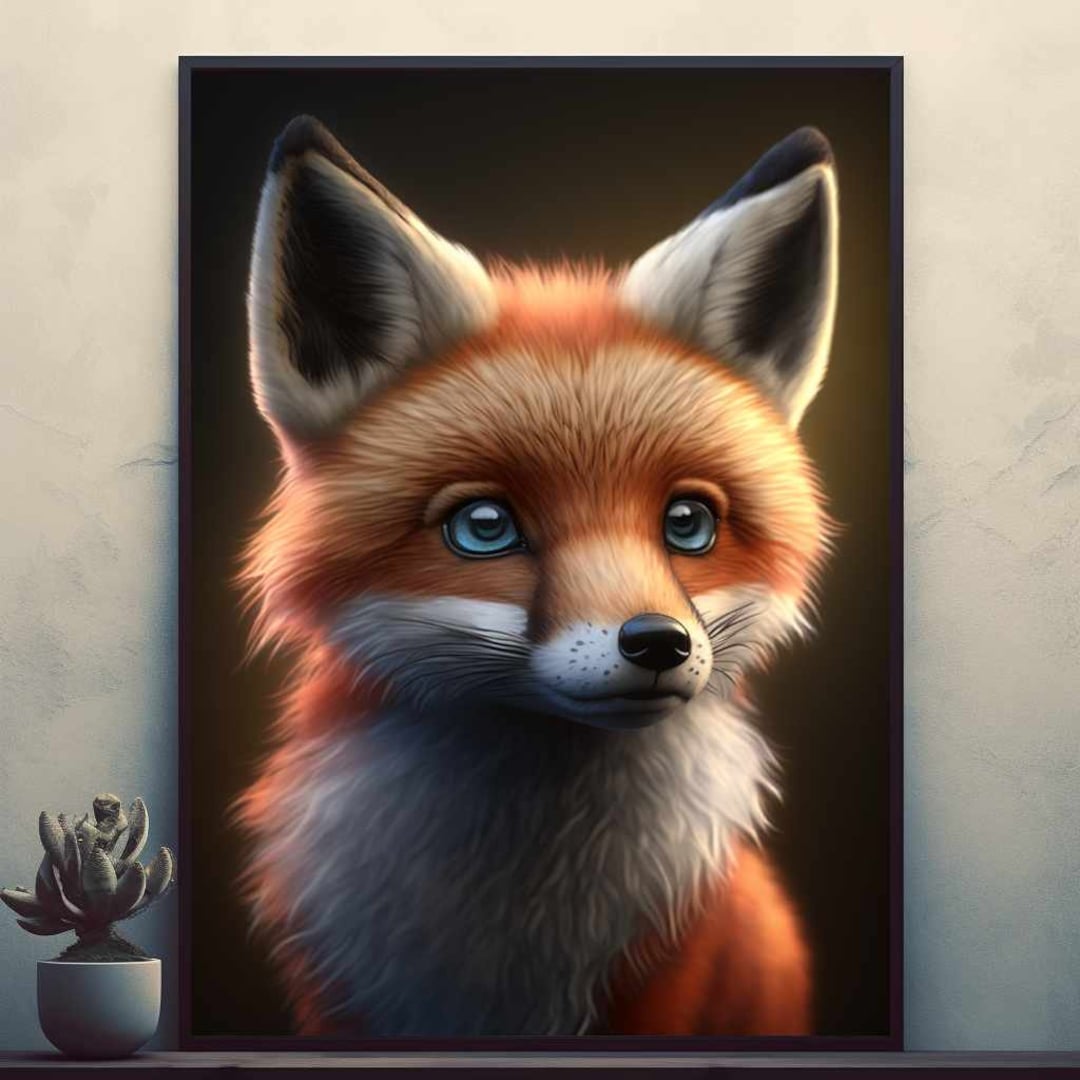 Cute Fox Posters Prints Wall Art Modern Home Room Bar Decor Painting ...
