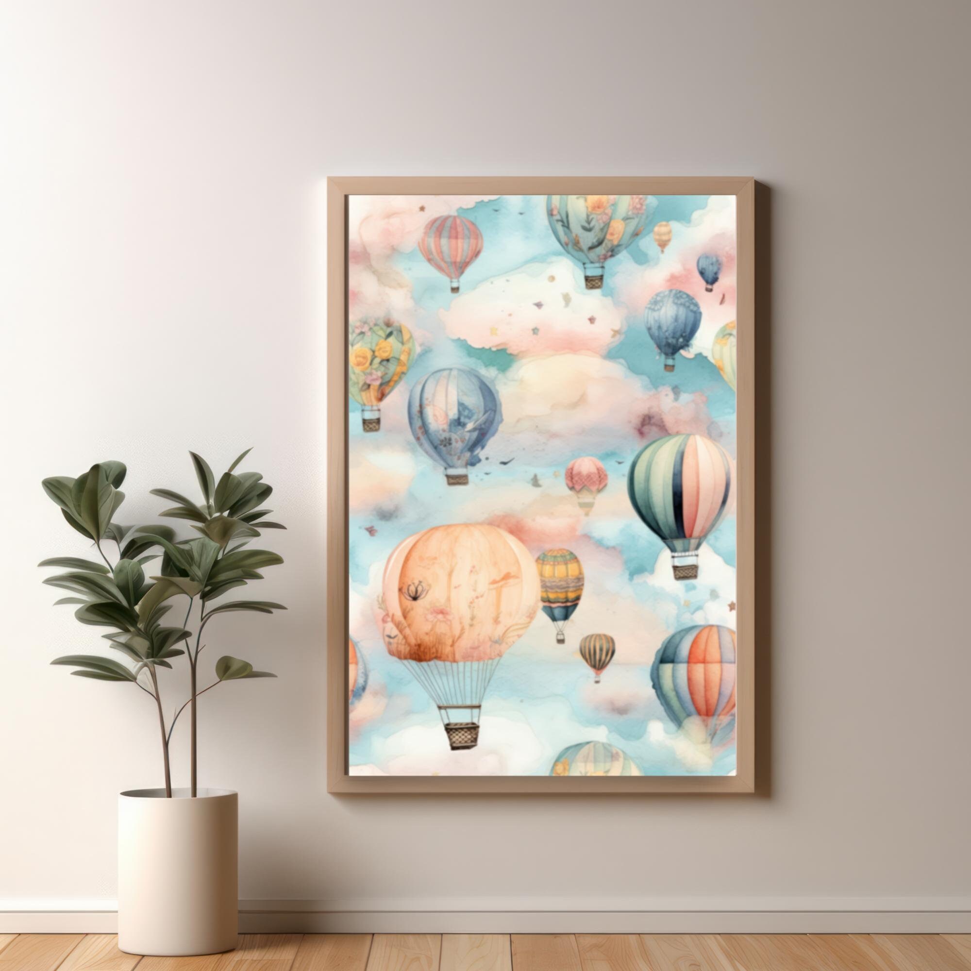 Hot Air Balloons Posters Prints Wall Art Modern Home Room Bar Decor ...