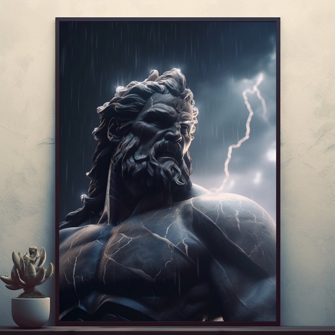 Zeus Posters Prints Wall Art Modern Home Room Bar Decor Painting ...