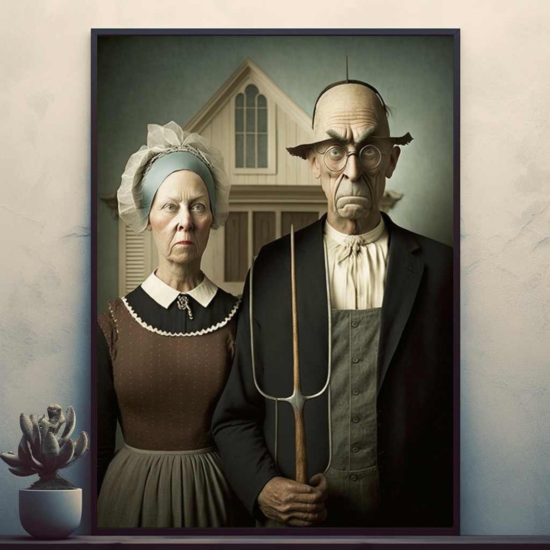 American Gothic Posters Prints Wall Art Modern Home Room Bar Decor ...