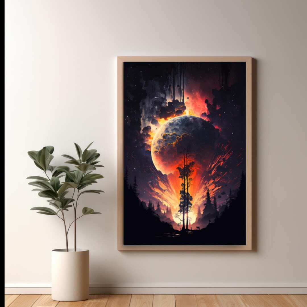 Meteor Crash Posters Prints Wall Art Modern Home Room Bar Decor ...