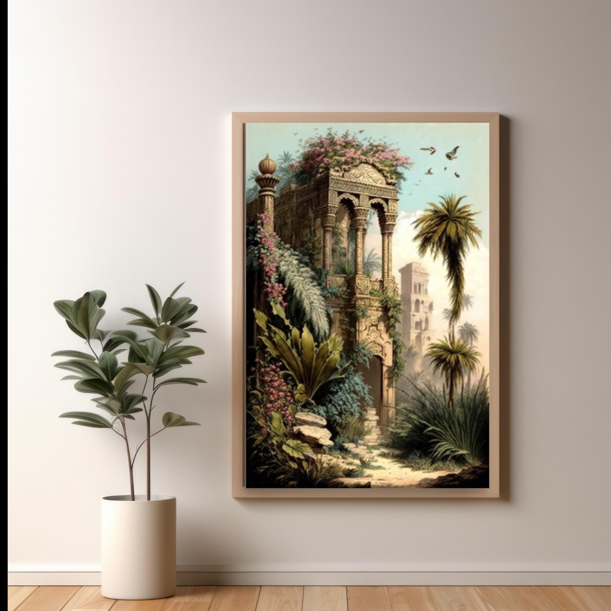 Hanging Garden Vintage Posters Prints Wall Art Modern Home Room Bar ...