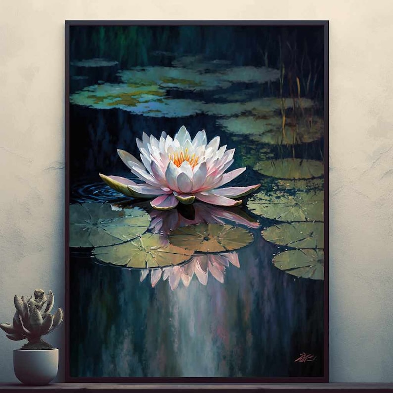 Water Lilly Beautiful Nature Posters Prints Wall Art Modern Home Room ...