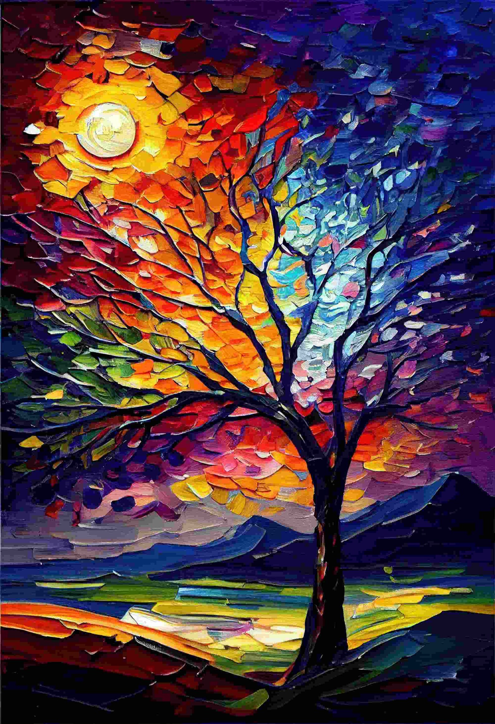 Tree of Life Posters Prints Wall Art Modern Home Room Bar Decor ...