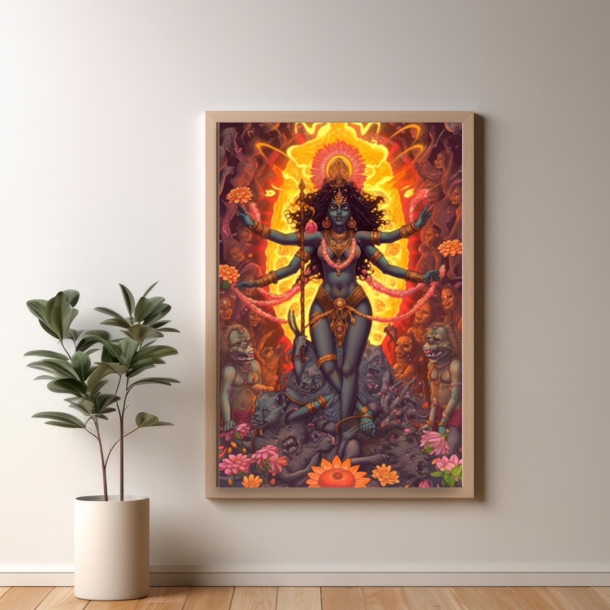 Goddess Kali Posters Prints Wall Art Modern Home Room Bar Decor ...