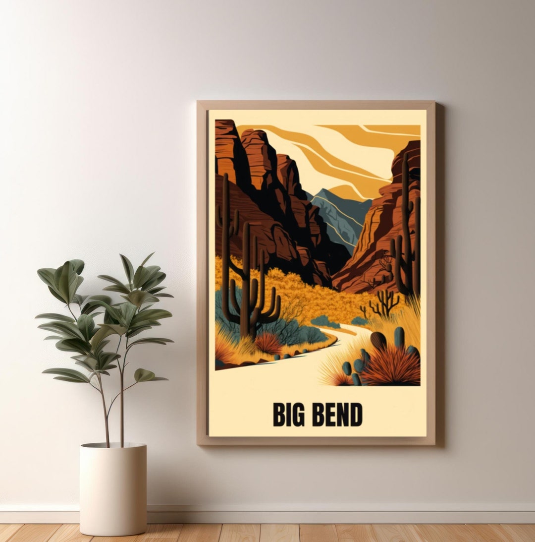 Big Bend Travel Poster Posters Prints Wall Art Modern Home Room Bar ...