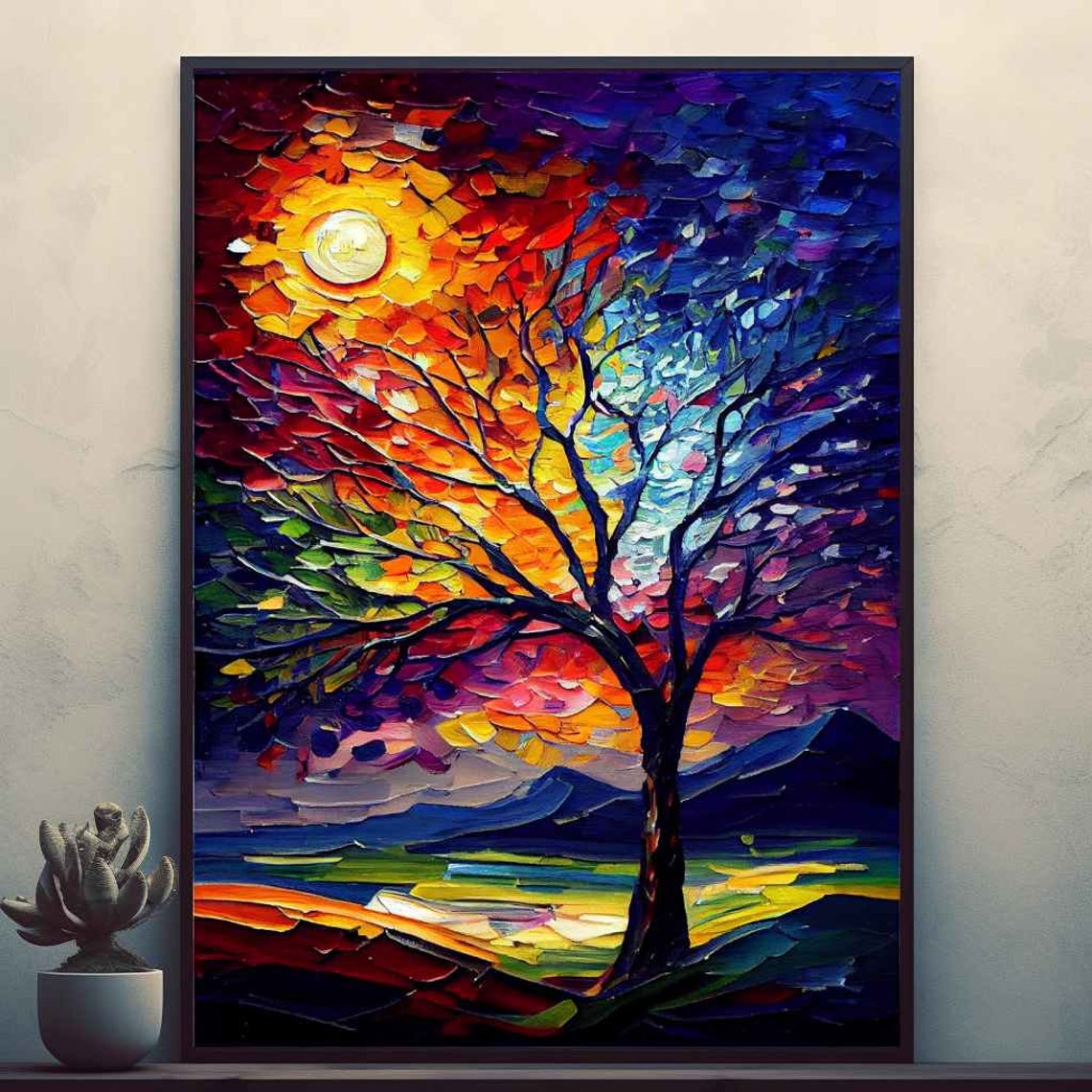 Tree of Life Posters Prints Wall Art Modern Home Room Bar Decor ...