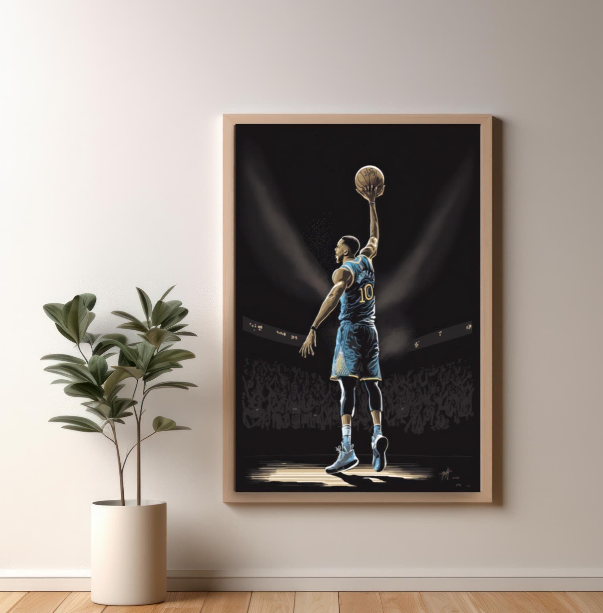 Steph Curry Sports Posters Prints Wall Art Modern Home Room Bar Decor ...