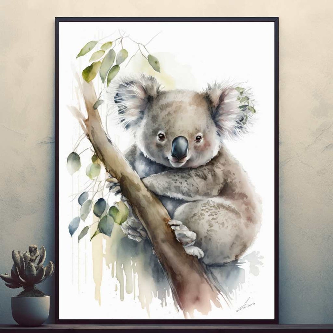 Cute Koala Posters Prints Wall Art Modern Home Room Bar Decor Painting ...
