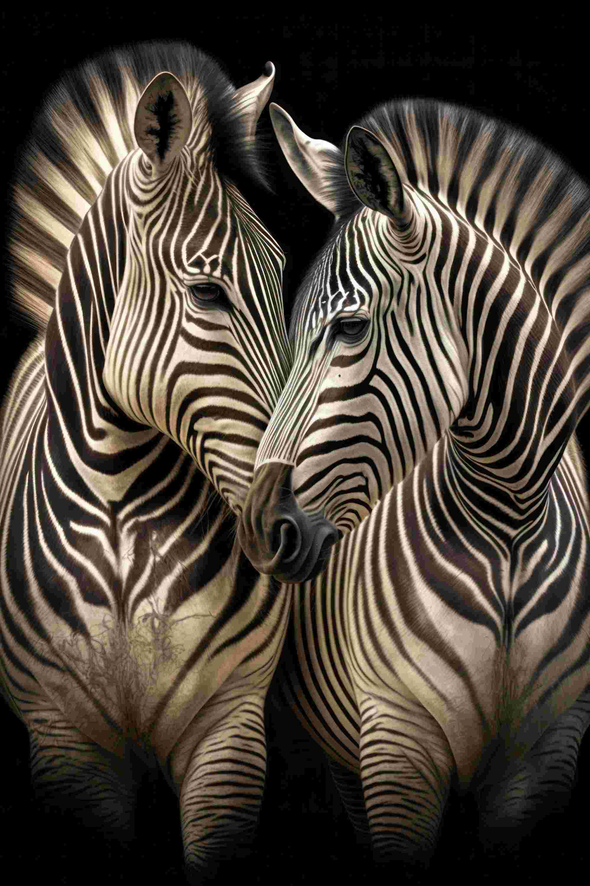 Zebra Love Posters Prints Wall Art Modern Home Room Bar Decor Painting ...