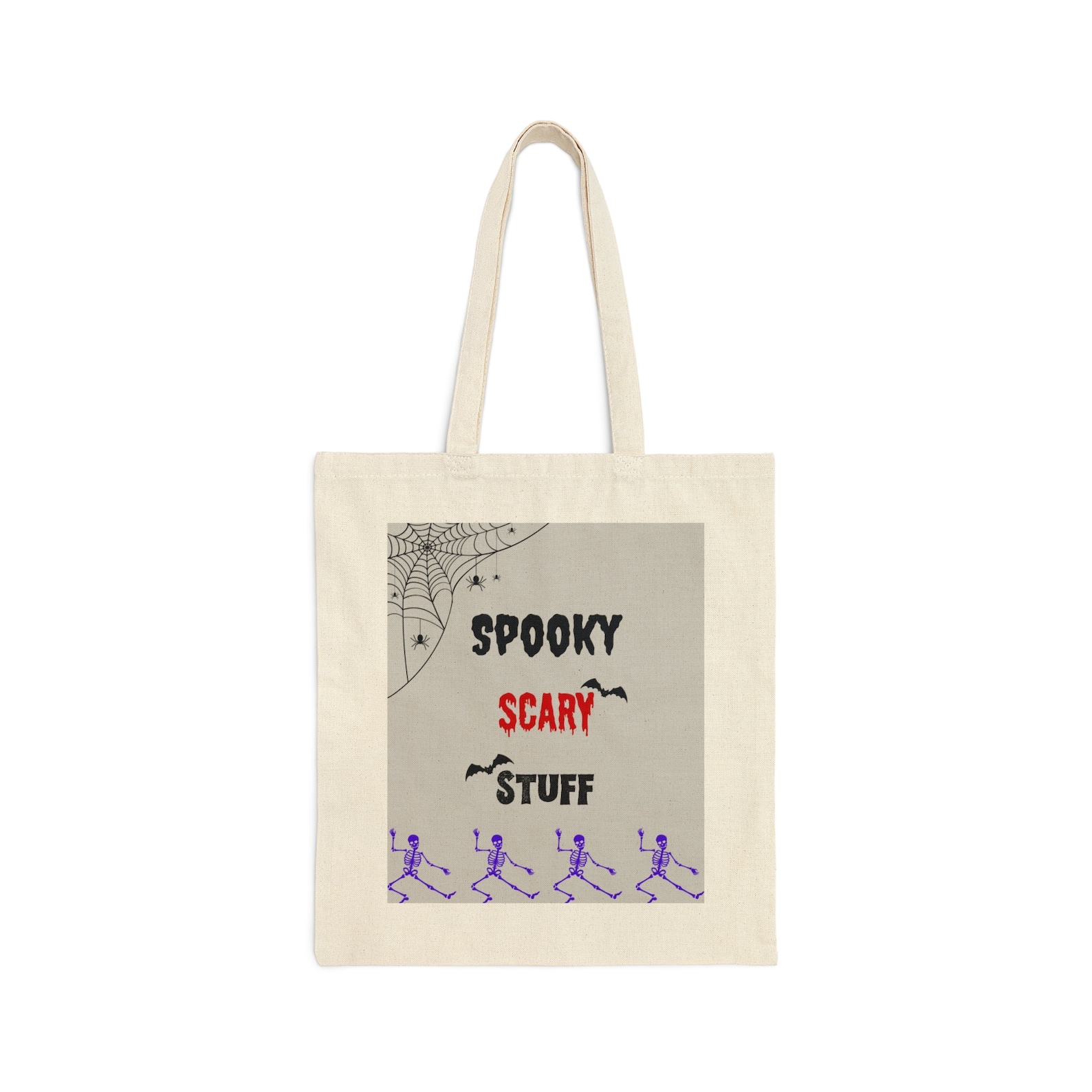 Spooky Scary Stuff Tote Bag, Halloween Tote Bag, Skeleton Tote Bag ...