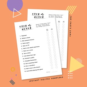 Ever or Never | Never Have I Ever | Party Games | Birthday Games ...