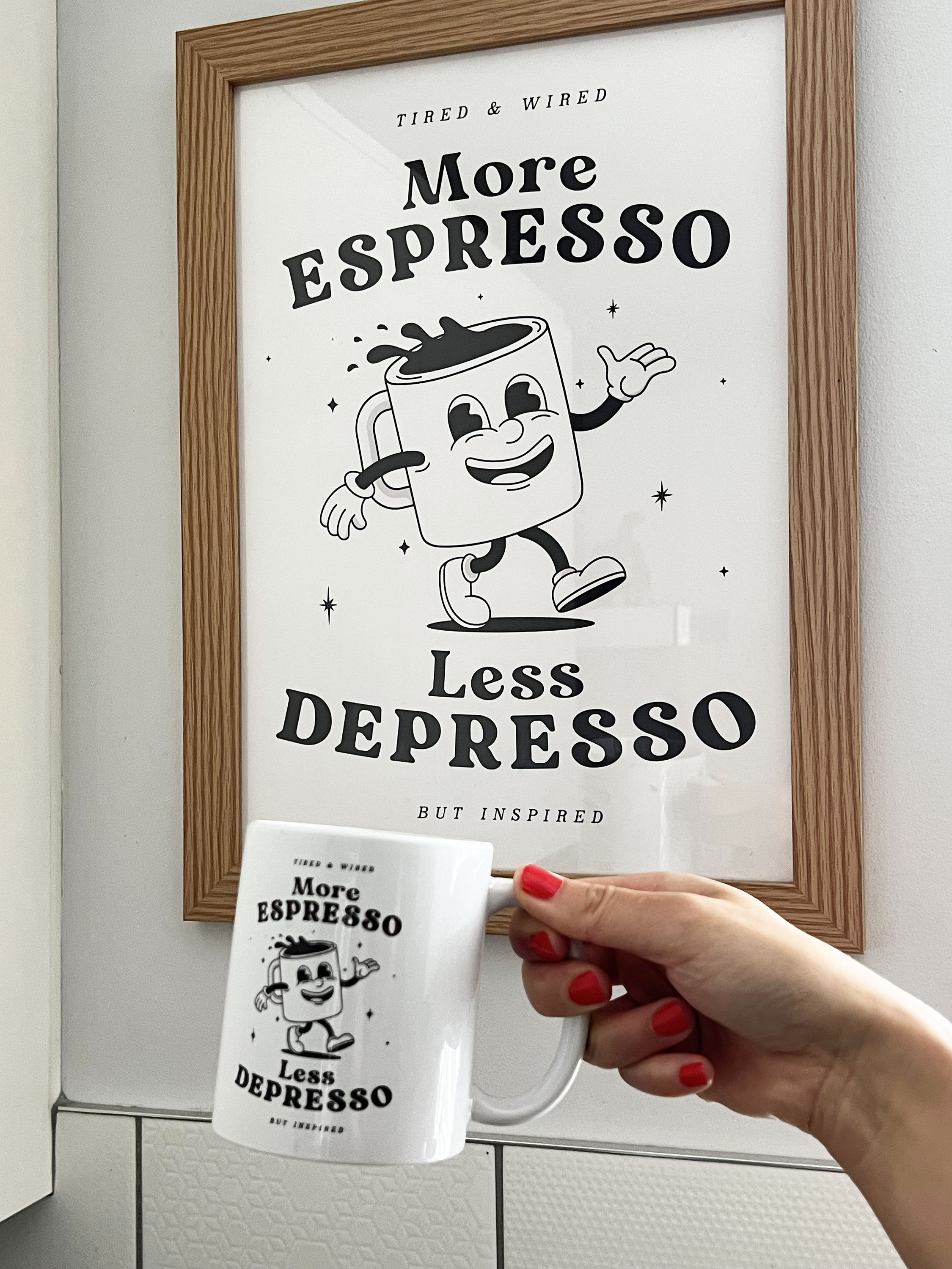 More Espresso Less Depresso | White Ceramic Mug | Coffee Mug | Coffee ...