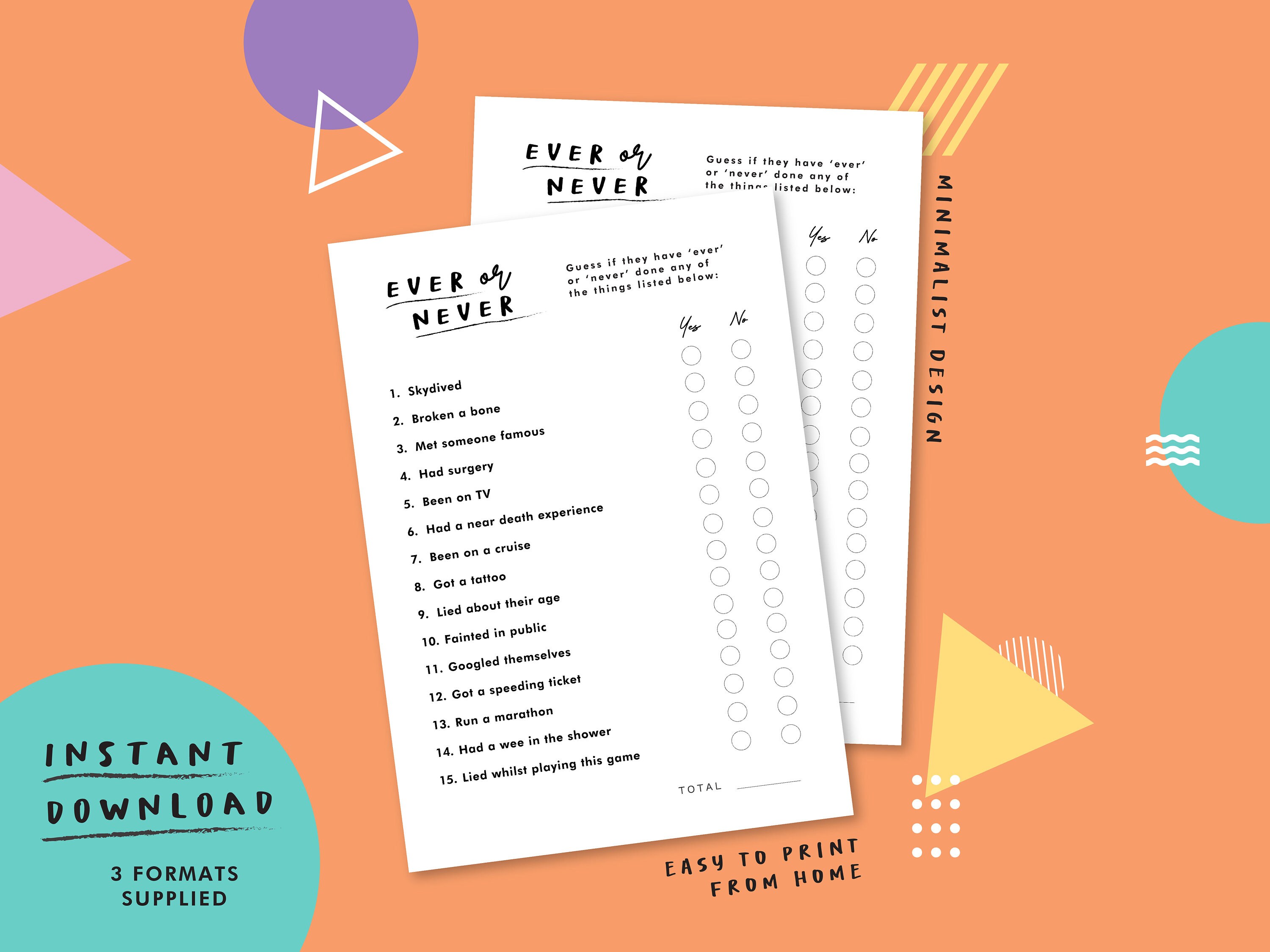 Ever or Never | Never Have I Ever | Party Games | Birthday Games ...