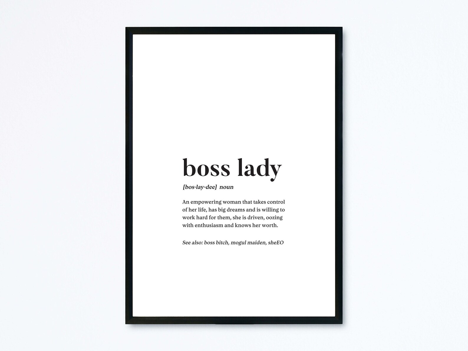 Boss Lady Wall Art | Empowering Women Art | Inspiring Wall Art ...