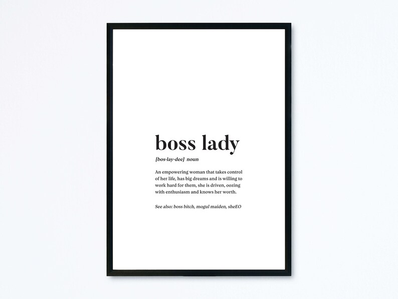 Boss Lady Wall Art | Empowering Women Art | Inspiring Wall Art ...