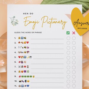 Emoji Pictionary | Hen Party Games | Hen Do Games | Bachelorette Party ...