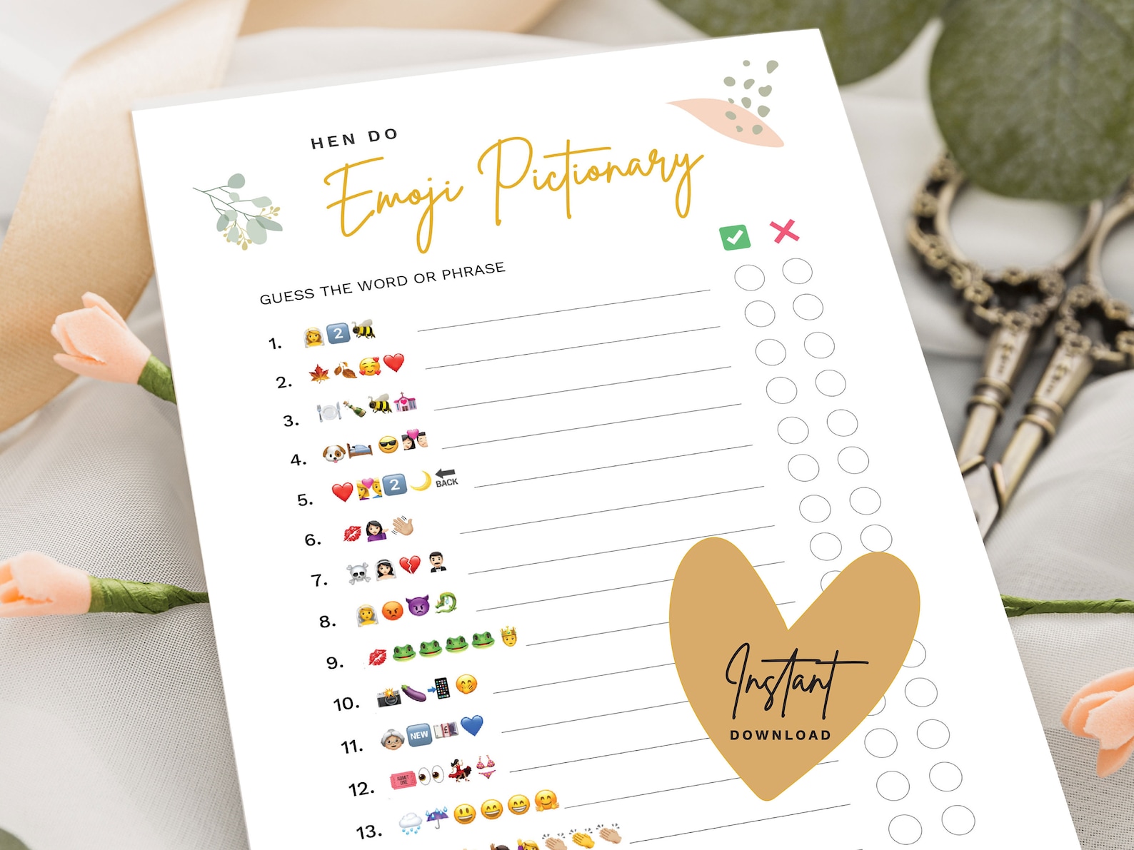 Emoji Pictionary Hen Party Games Hen Do Games Bachelorette Party Games ...
