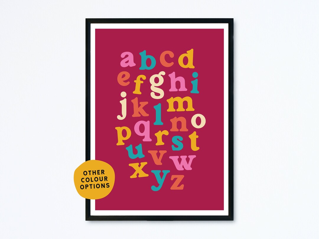 Childrens Alphabet Wall Art | Alphabet Poster | Alphabet Print ...