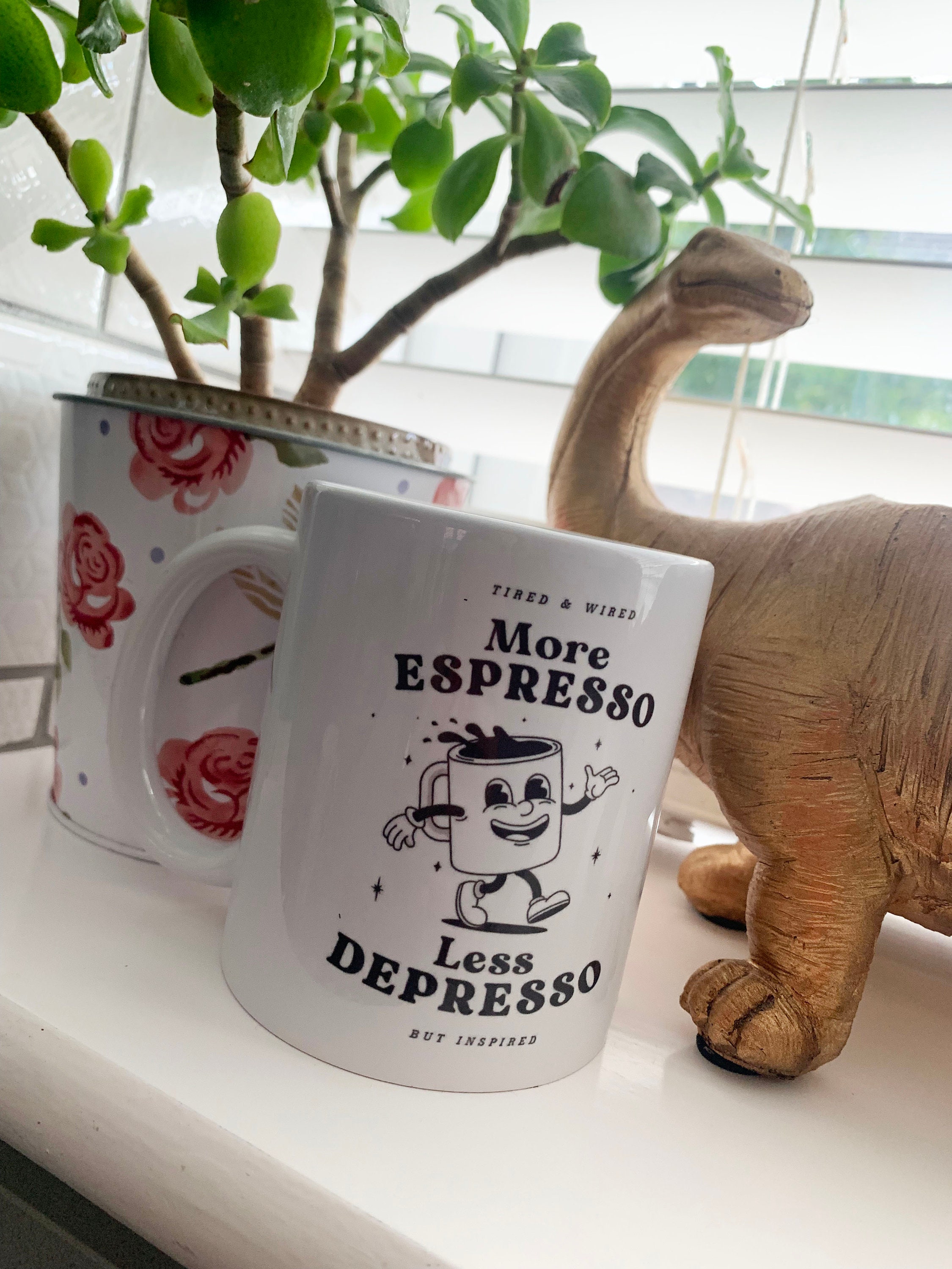 More Espresso Less Depresso | White Ceramic Mug | Coffee Mug | Coffee ...