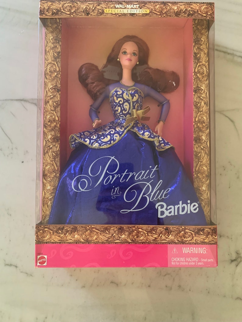 Portrait in Blue Barbie - Etsy