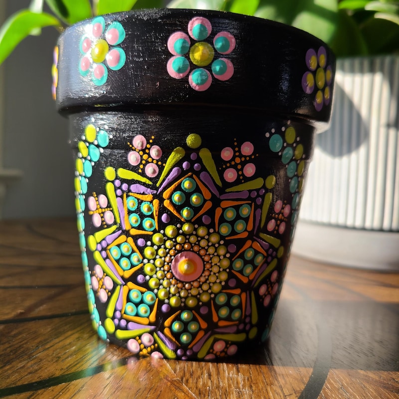 Dot Mandala Pot - Etsy