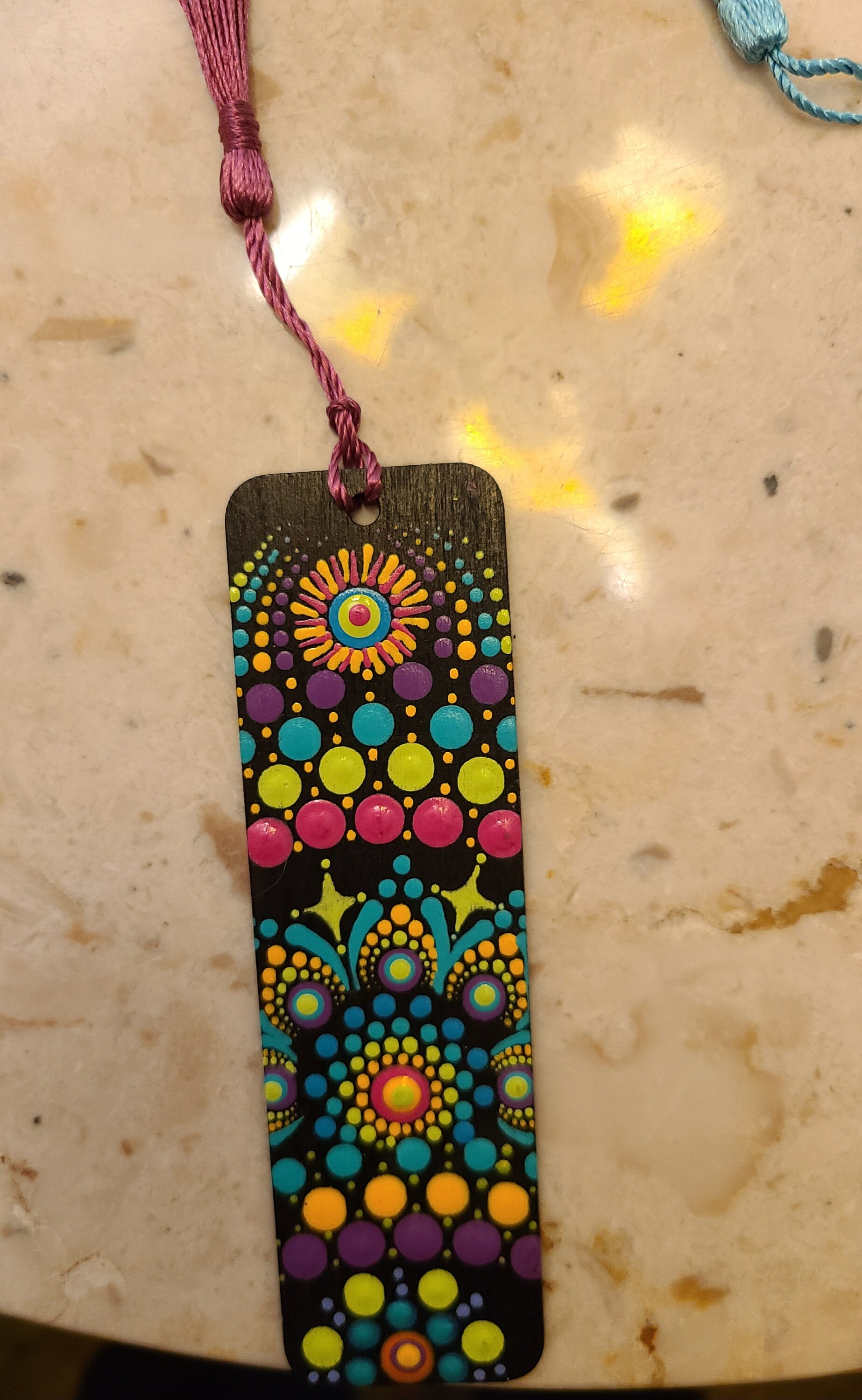 Wooden, Hand-painted Bookmarks With Dot Mandala Art,practical Gift for ...