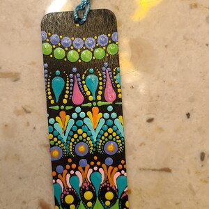 Wooden, Hand-painted Bookmarks With Dot Mandala Art,practical Gift for ...