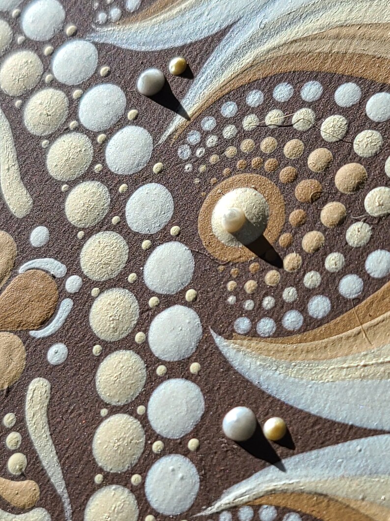 Dot Mandala Art on 10 Wooden Plaque, Bohemian Style Decore for Home or ...