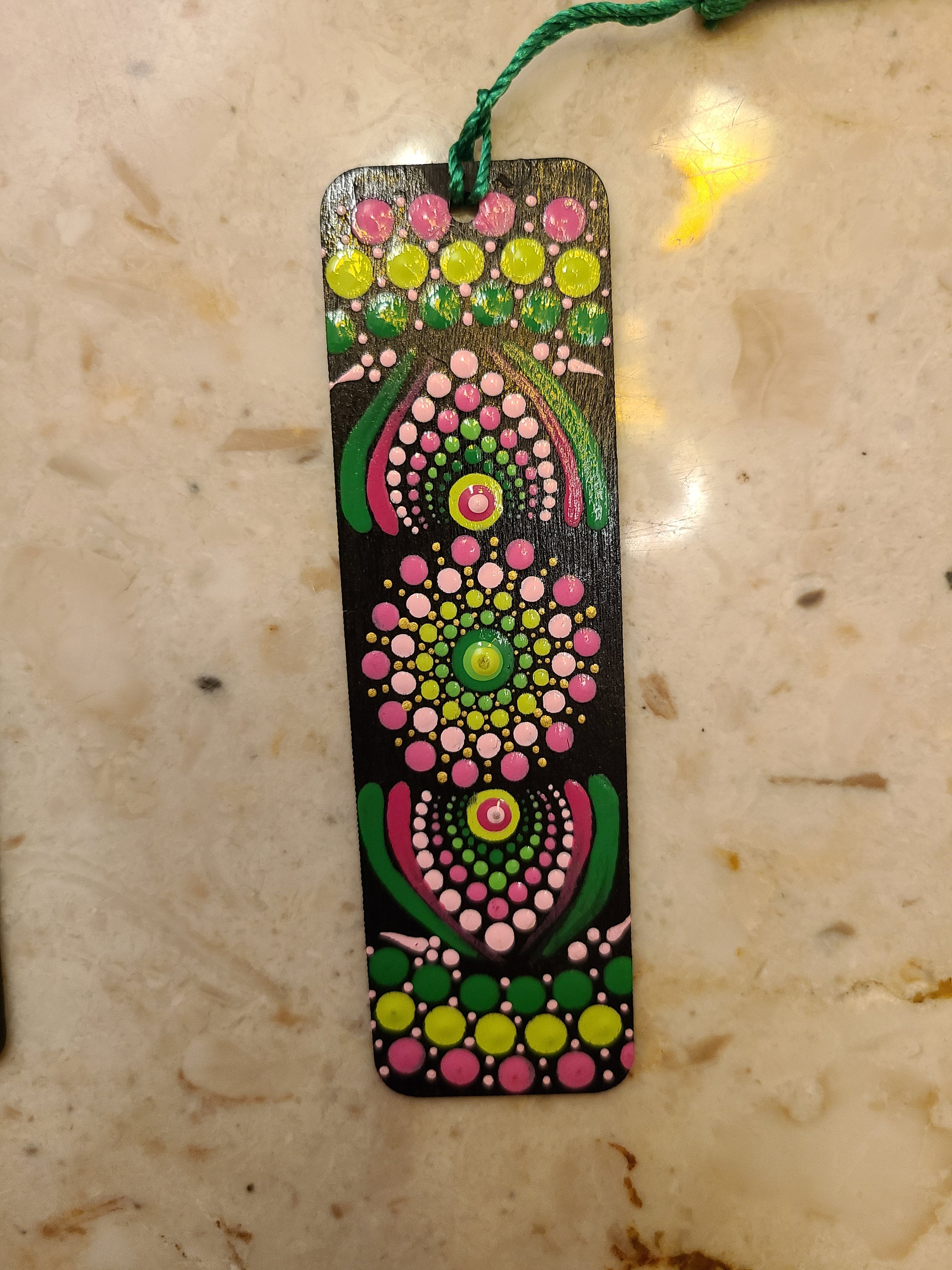 Wooden, Hand-painted Bookmarks With Dot Mandala Art,practical Gift for ...