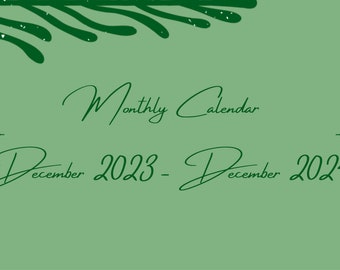 2024 Leaves Desktop Calendar Wallpaper Green Computer Plant - Etsy