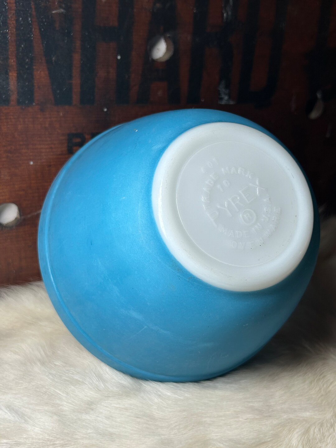 Pyrex 401 Primary Blue Small Nesting Mixing Bowl Glass Oven Ware 1940s ...