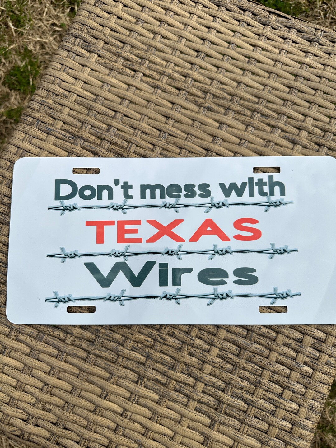License Plate Dont Mess With Texas Wires - Etsy