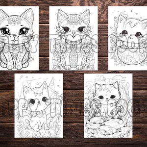 Cute Cats Coloring Book Volume 4 - Etsy