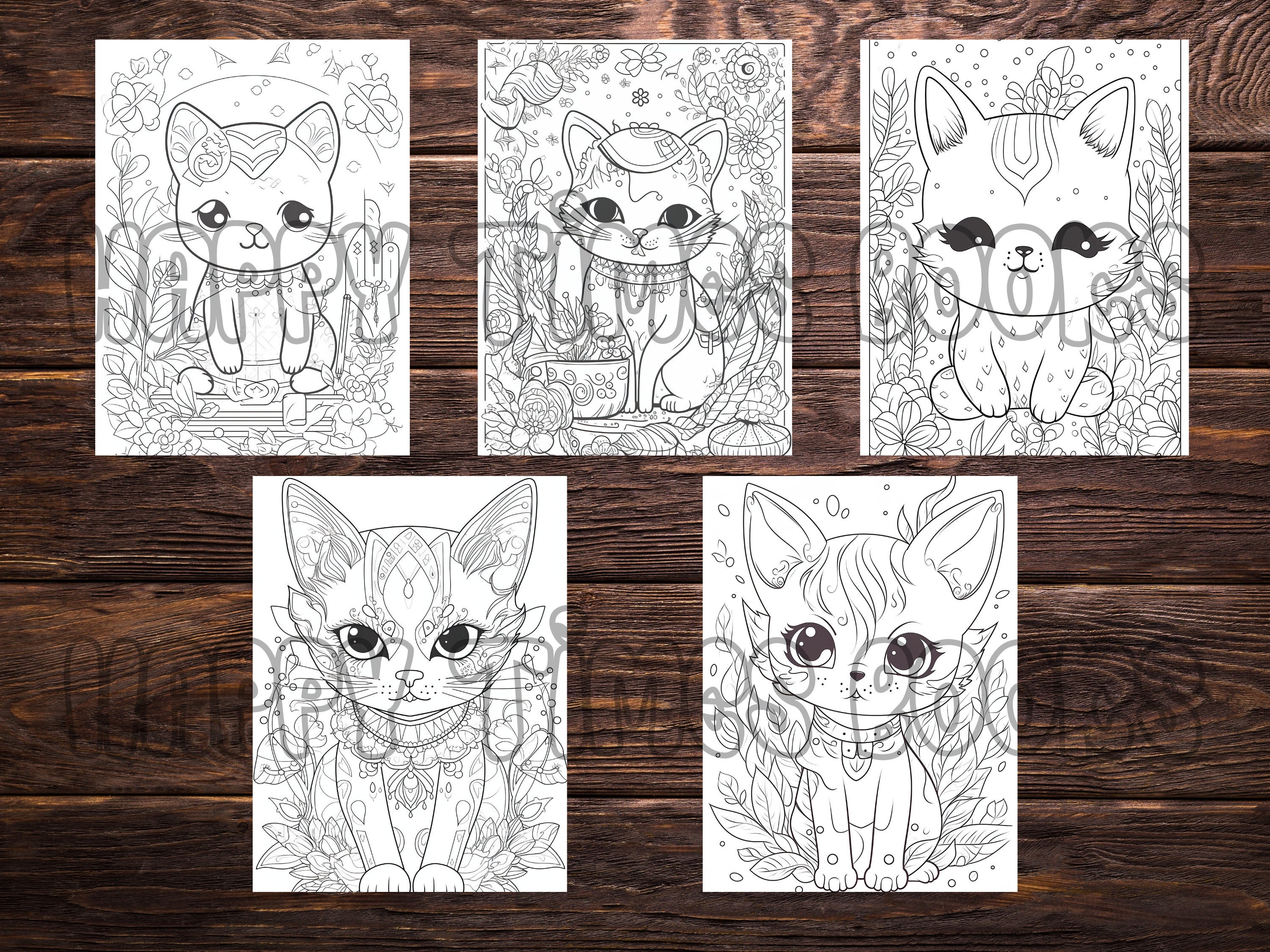 Cute Cats Coloring Book Volume 4 - Etsy