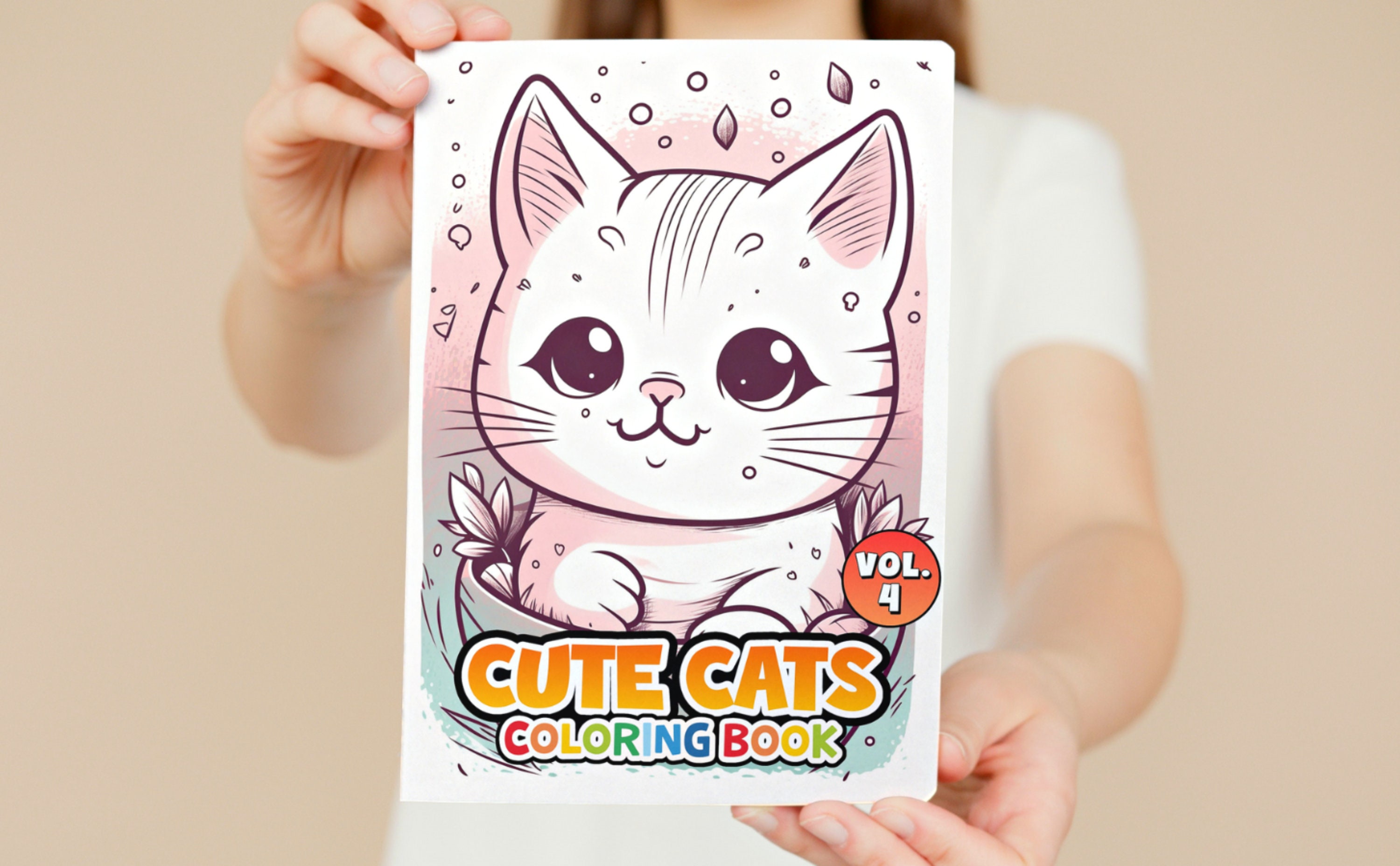 Cute Cats Coloring Book Volume 4 - Etsy